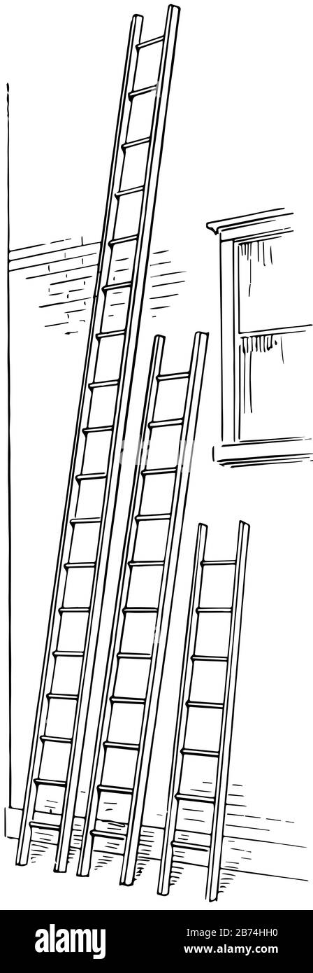 Long ladders Stock Vector Images - Alamy