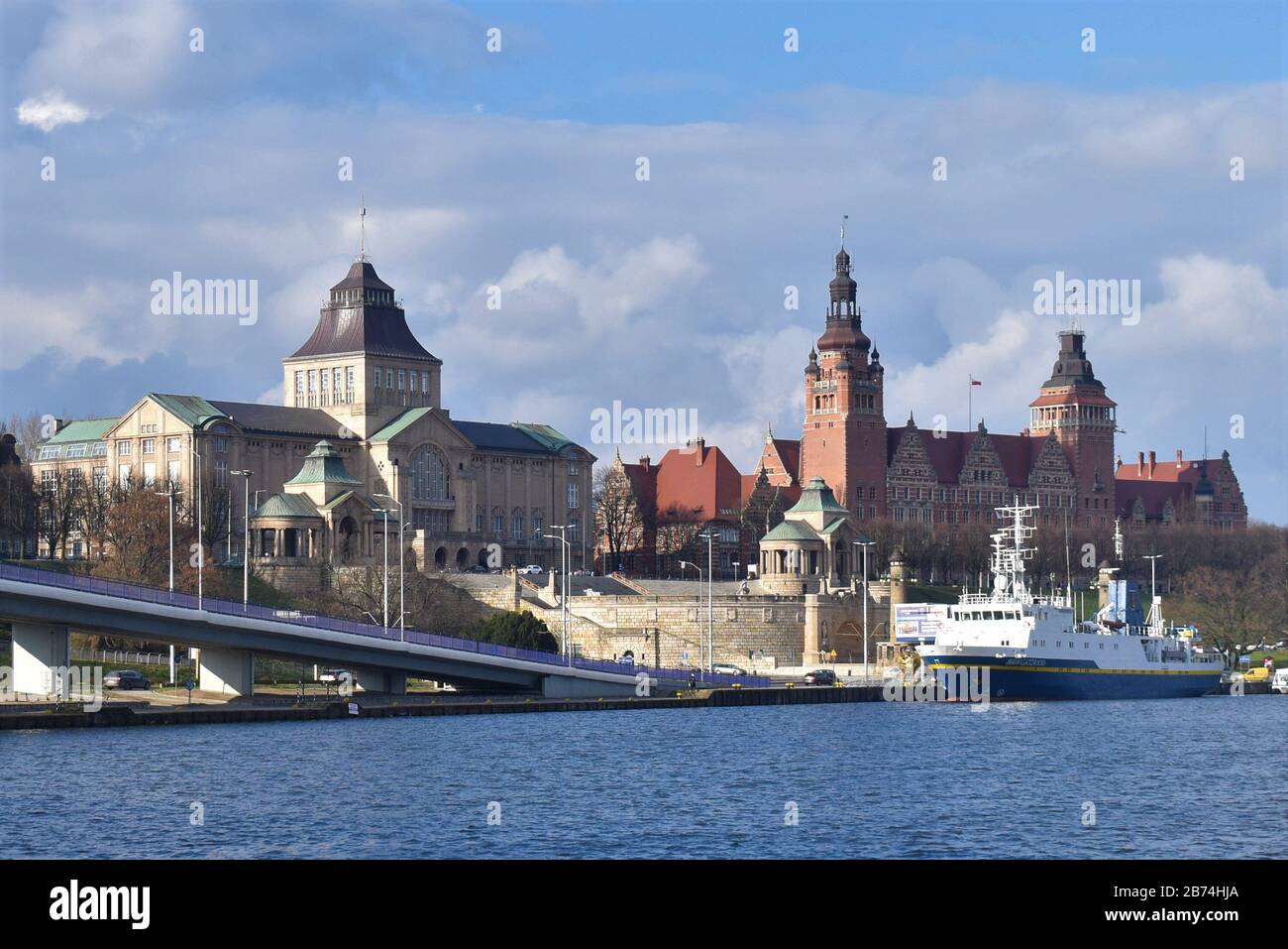 Chrobry Embankment in Szczecin, Poland Stock Photo - Alamy
