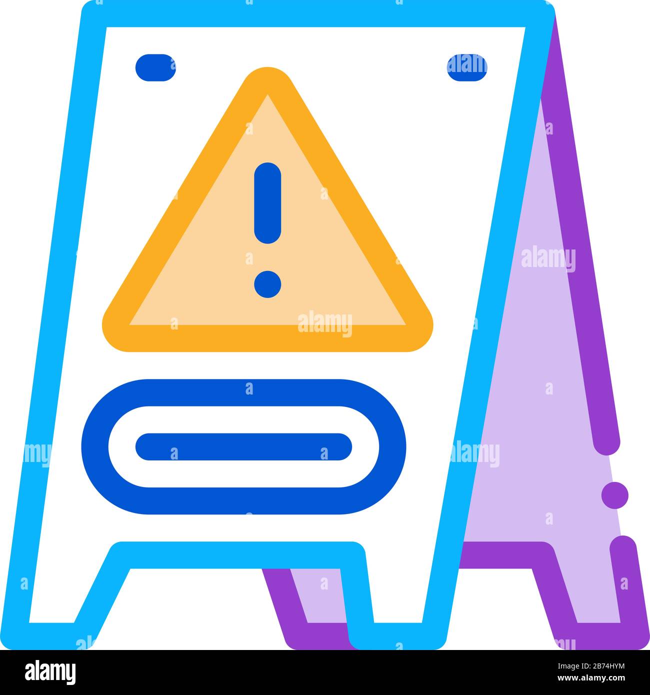 Caution Board Icon Vector Outline Illustration Stock Vector Image & Art ...