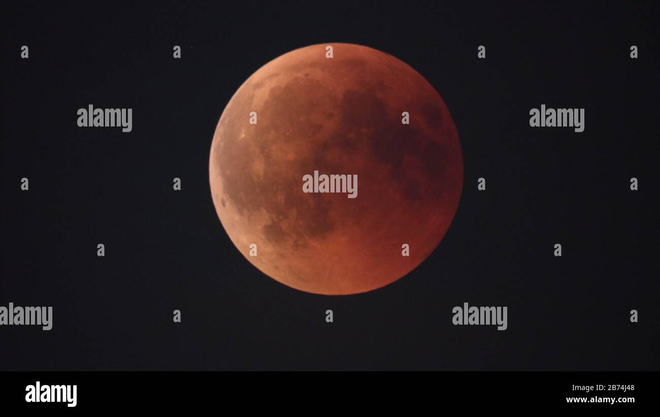 Blood Moon - Lunar Eclipse Stock Photo - Alamy