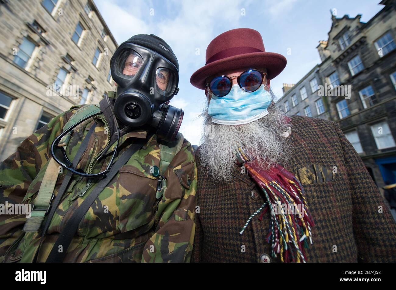 Edinburgh, UK. 13th Mar, 2020. Pictured: (left) Alan Wilson; (right ...