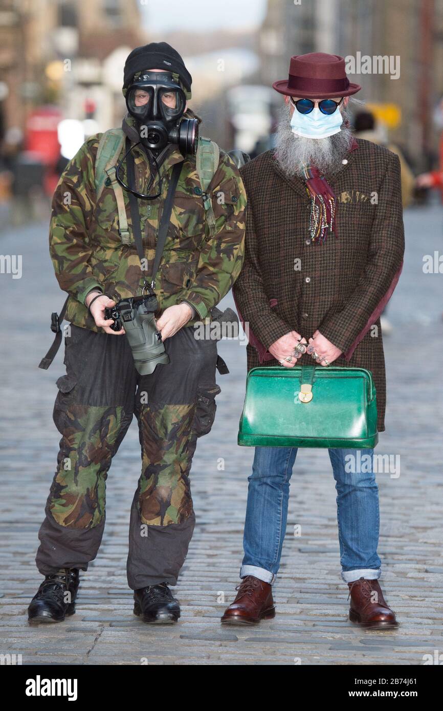Edinburgh, UK. 13th Mar, 2020. Pictured: (left) Alan Wilson; (right ...