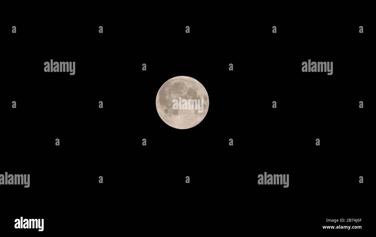 Post-Eclipse Full Moon Stock Photo - Alamy