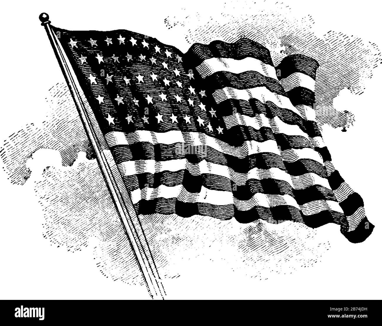 The United States Flag, this flag has horizontal stripes alternating ...