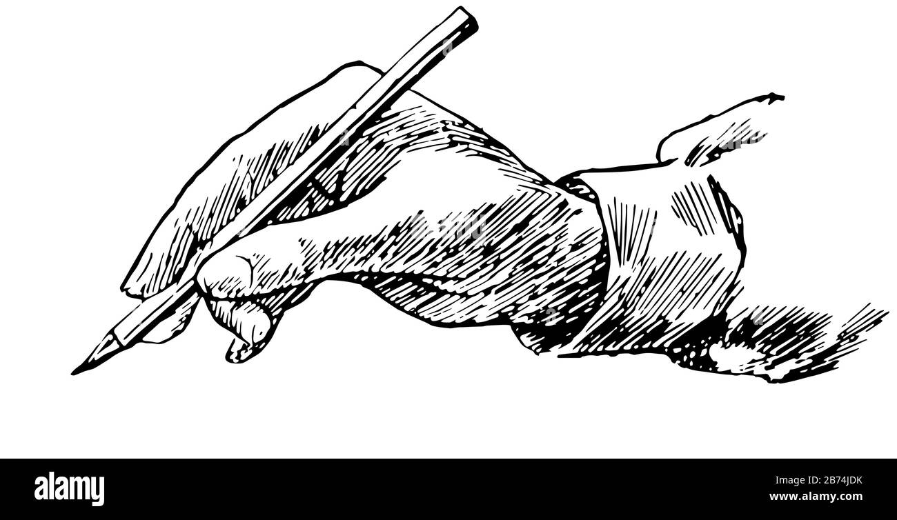 Hand Writing Clip Art Black And White