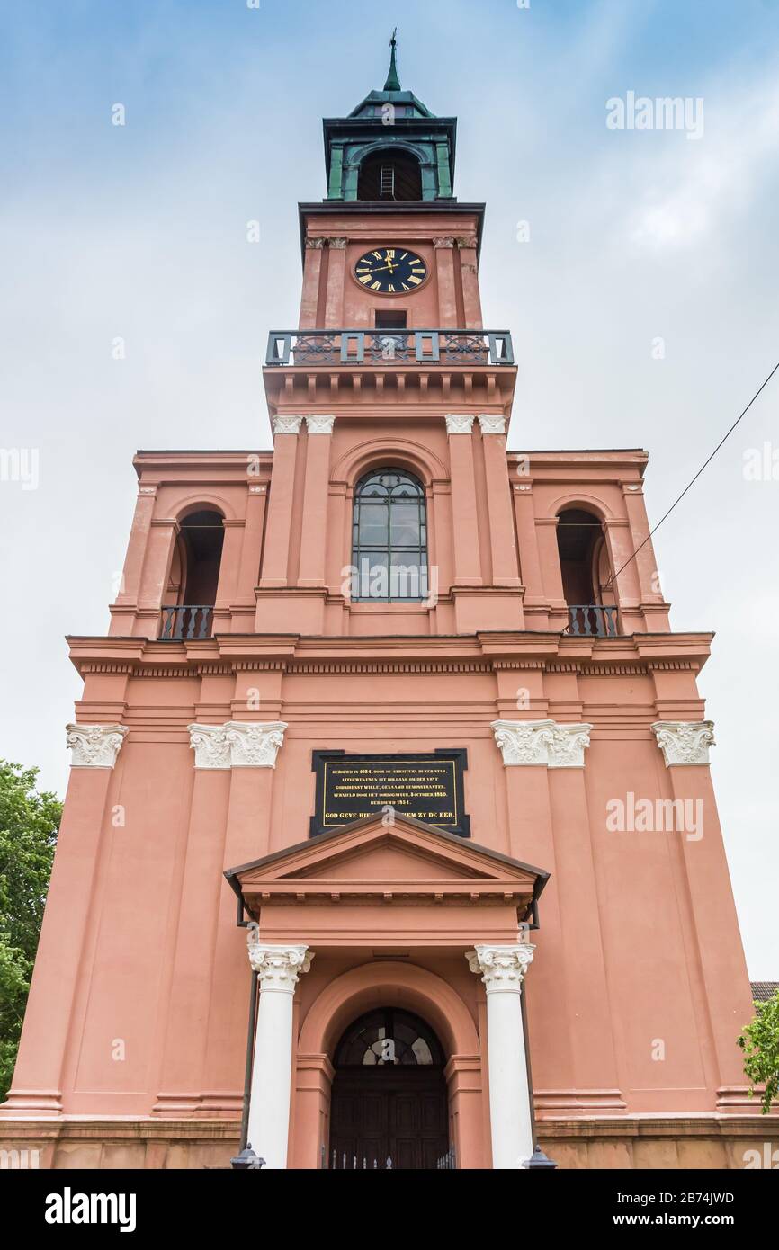Front of the historic Remonstrantenkirche church in the center of ...