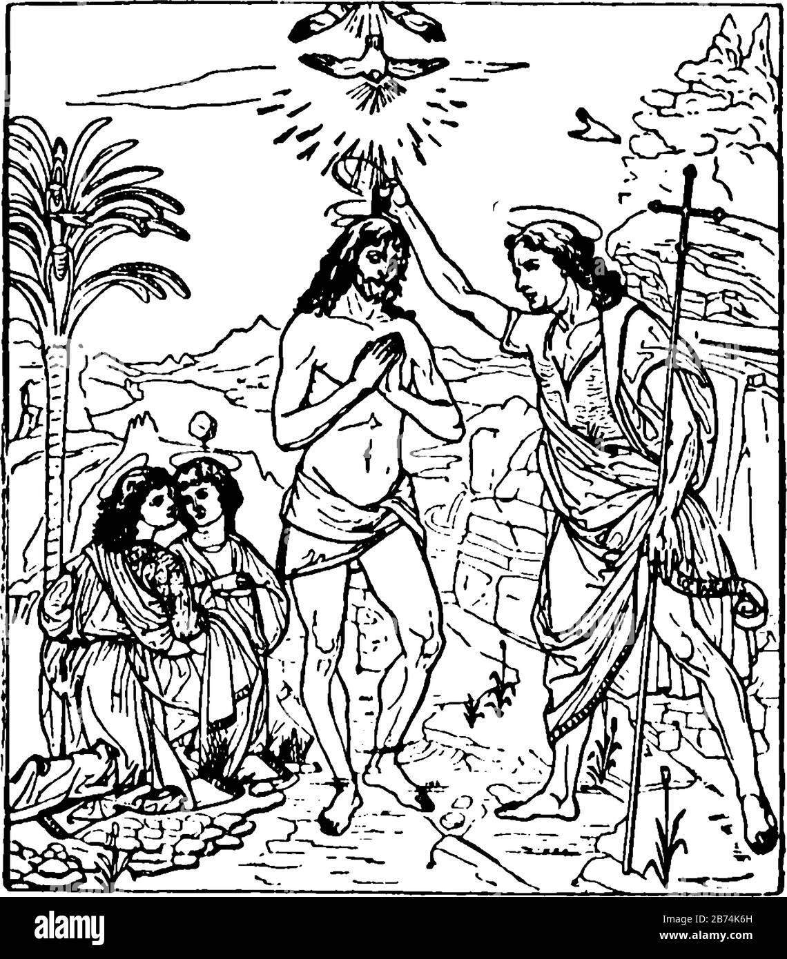 Black And White Pictures Of Jesus Christ S Baptism Baptism Of Jesus