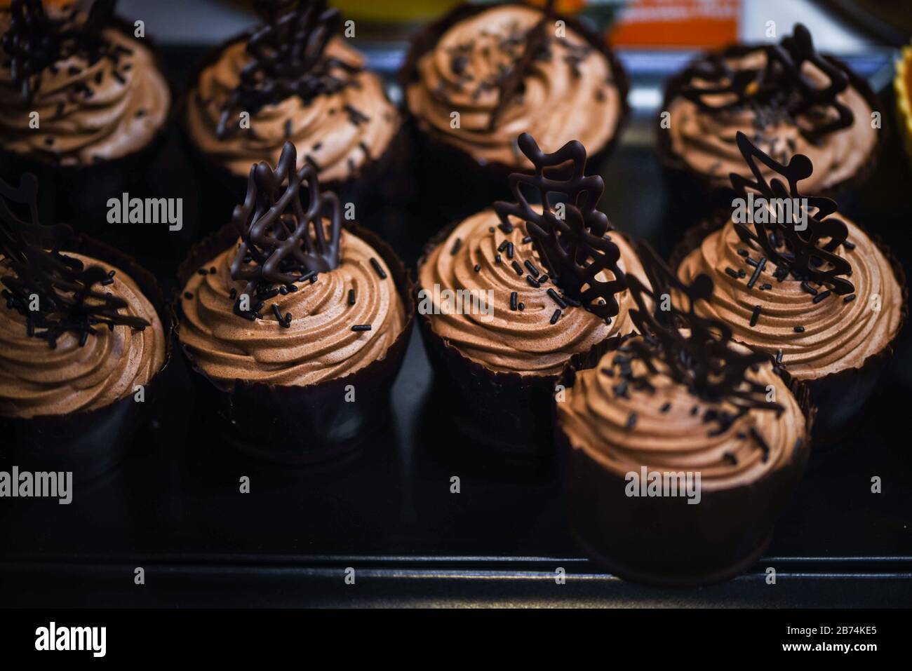 delicious mix mini cakes close up Stock Photo - Alamy