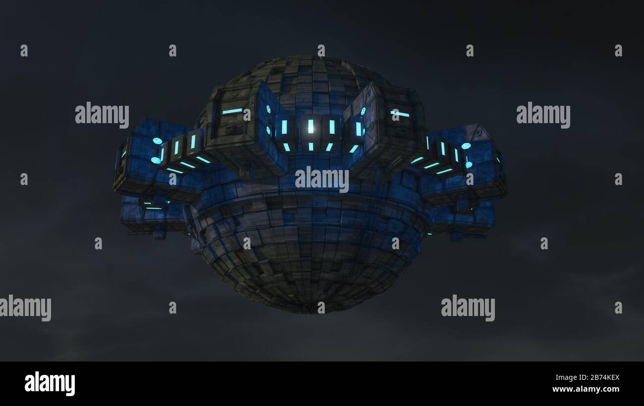 3d render. Unidentified flying object Stock Photo - Alamy