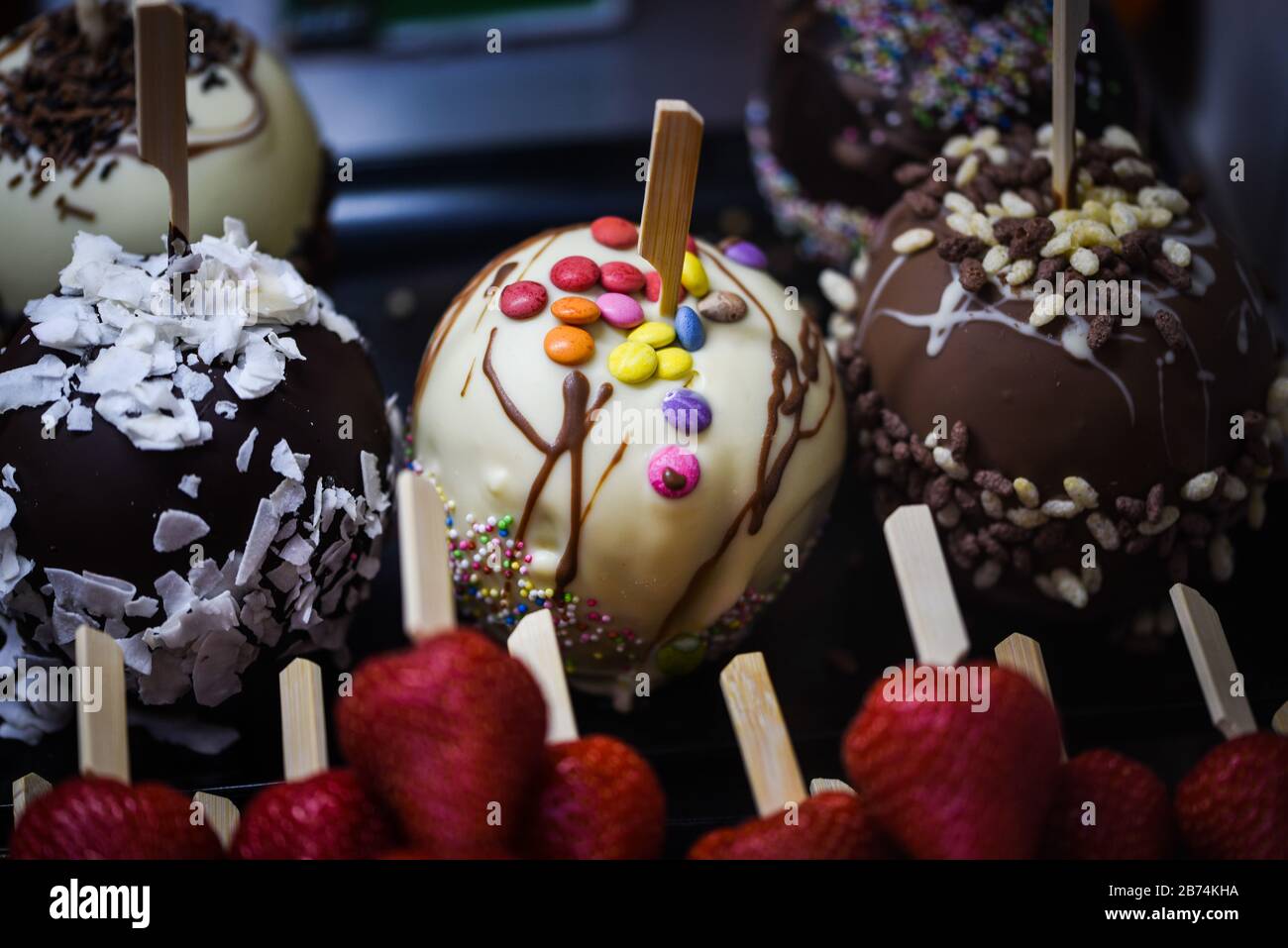 delicious mix mini cakes close up Stock Photo - Alamy