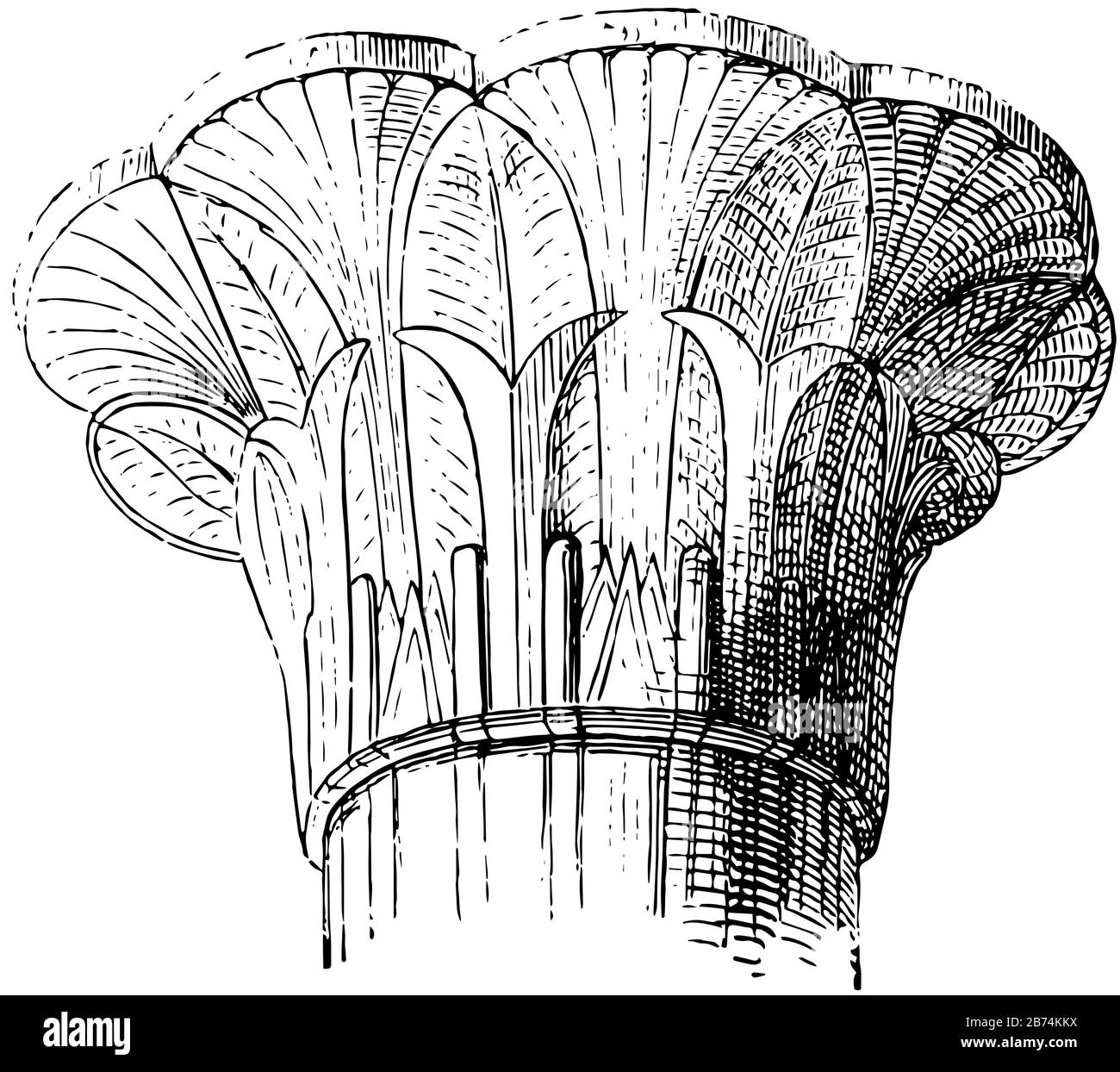 Capital of a column, architecture, Egypt, leaf, leaves, palm, pillar ...