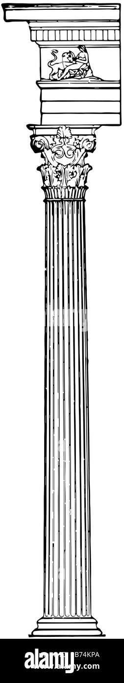 Greek Corinthian, Corinth, narrow, stretch, land, Greece, vintage line ...