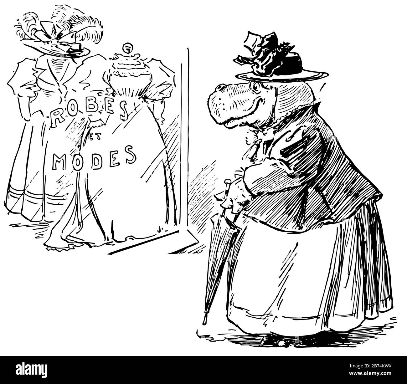 Dresses in shop Stock Vector Images - Alamy