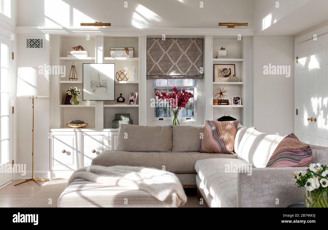 Den, living room, family room, tv room Stock Photo - Alamy