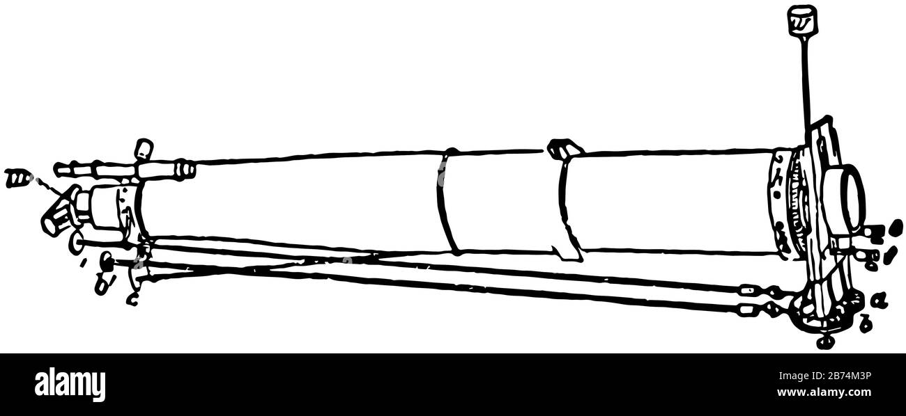 Heliometer or Great refactor resembles a large telescope made out of ...