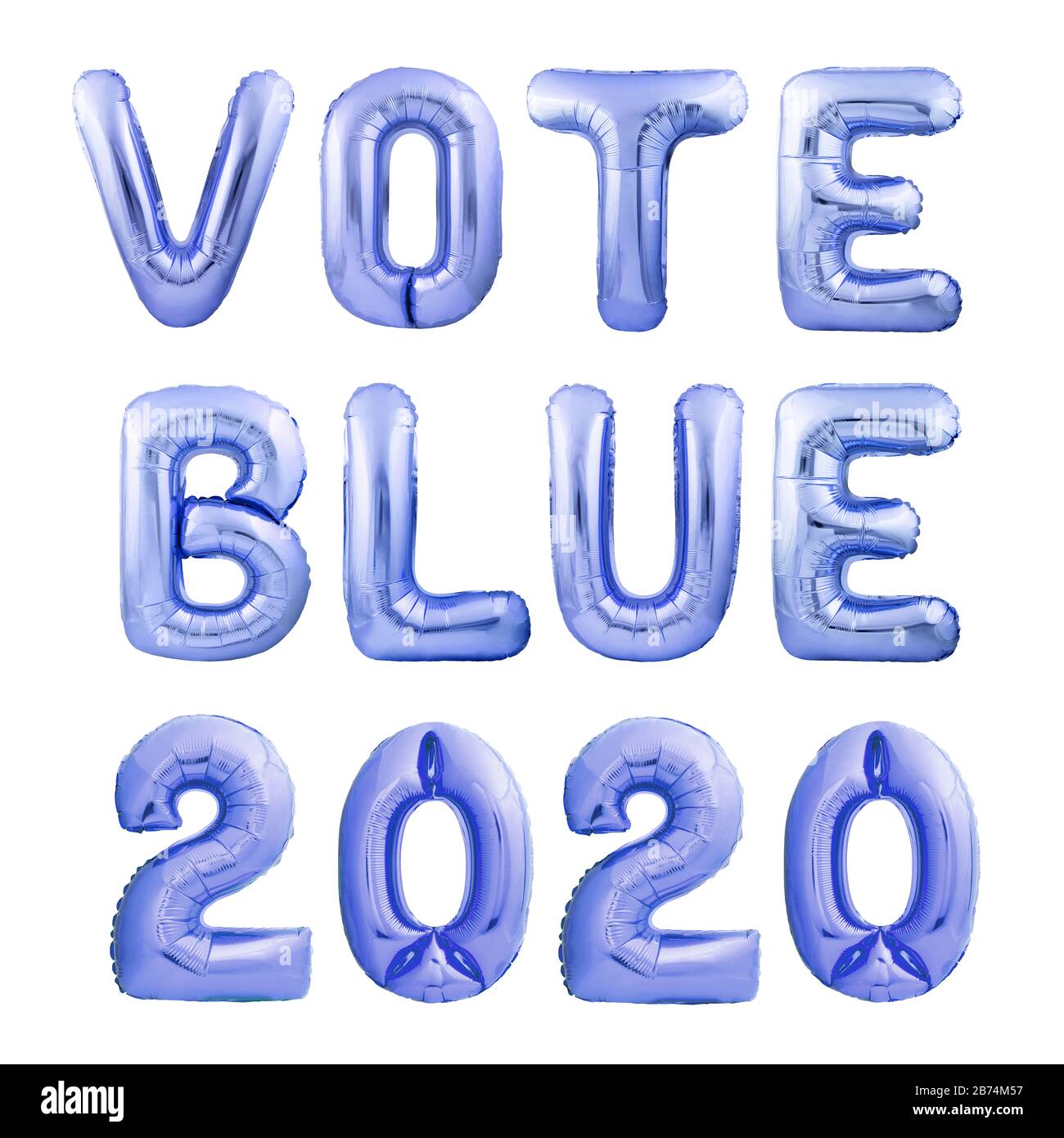 Vote blue 2020 election campaign concept made of blue inflatable ...