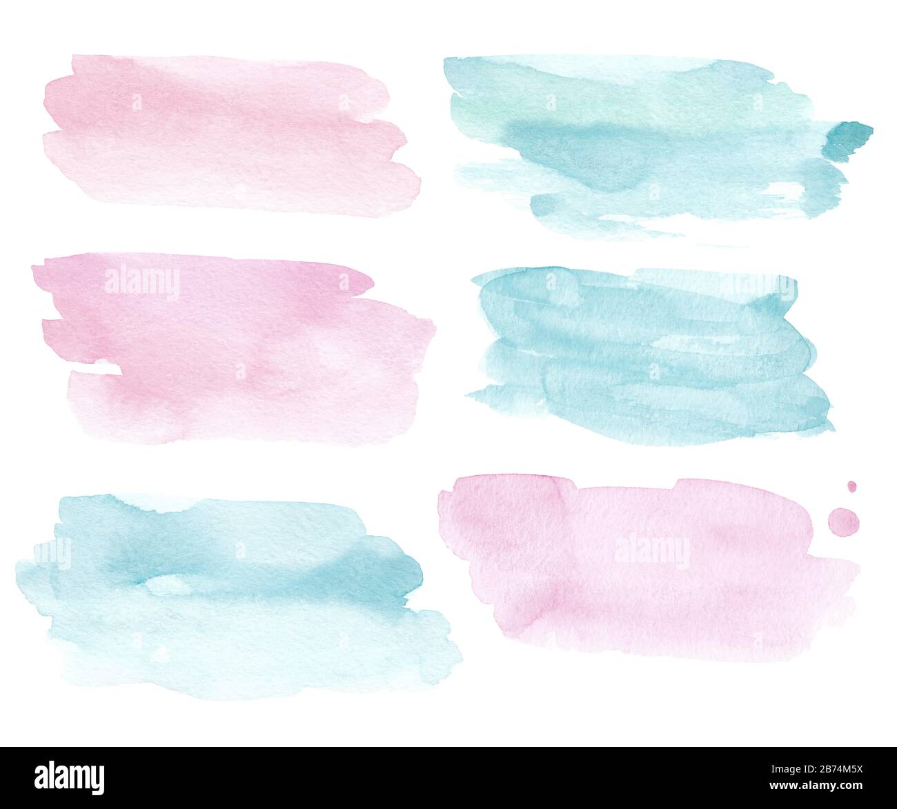 Watercolor abstract hand drawn background paint splash brush, pink and ...