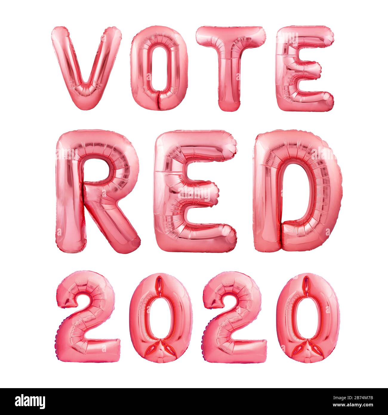 Vote red 2020 election campaign concept made of red inflatable balloons ...