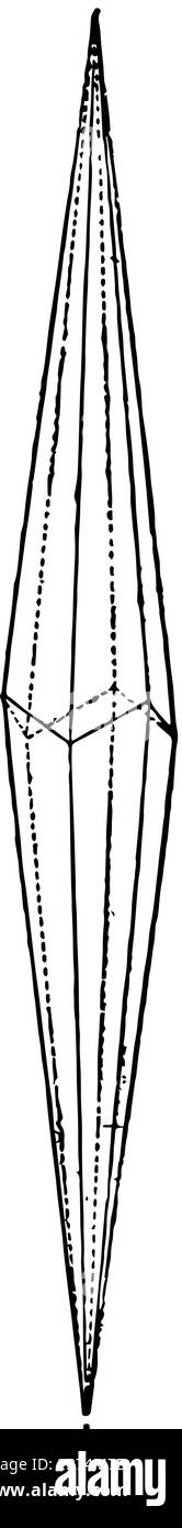 This diagram represents Calc spar, vintage line drawing or engraving ...