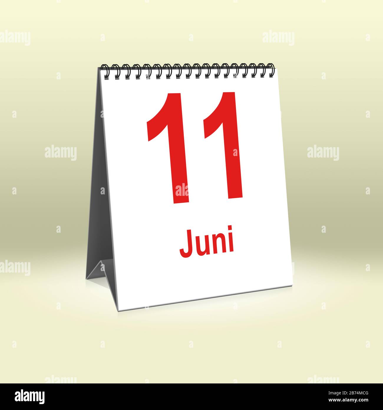 A calendar in German language shows June 11th | Ein Kalender für den ...