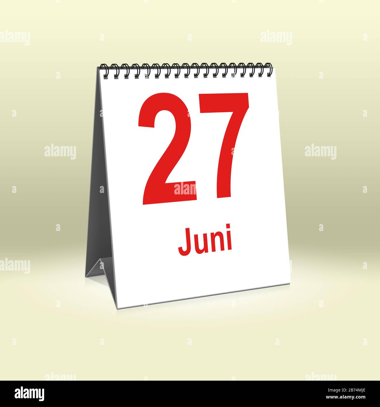 A calendar in German language shows June 27th | Ein Kalender für den ...