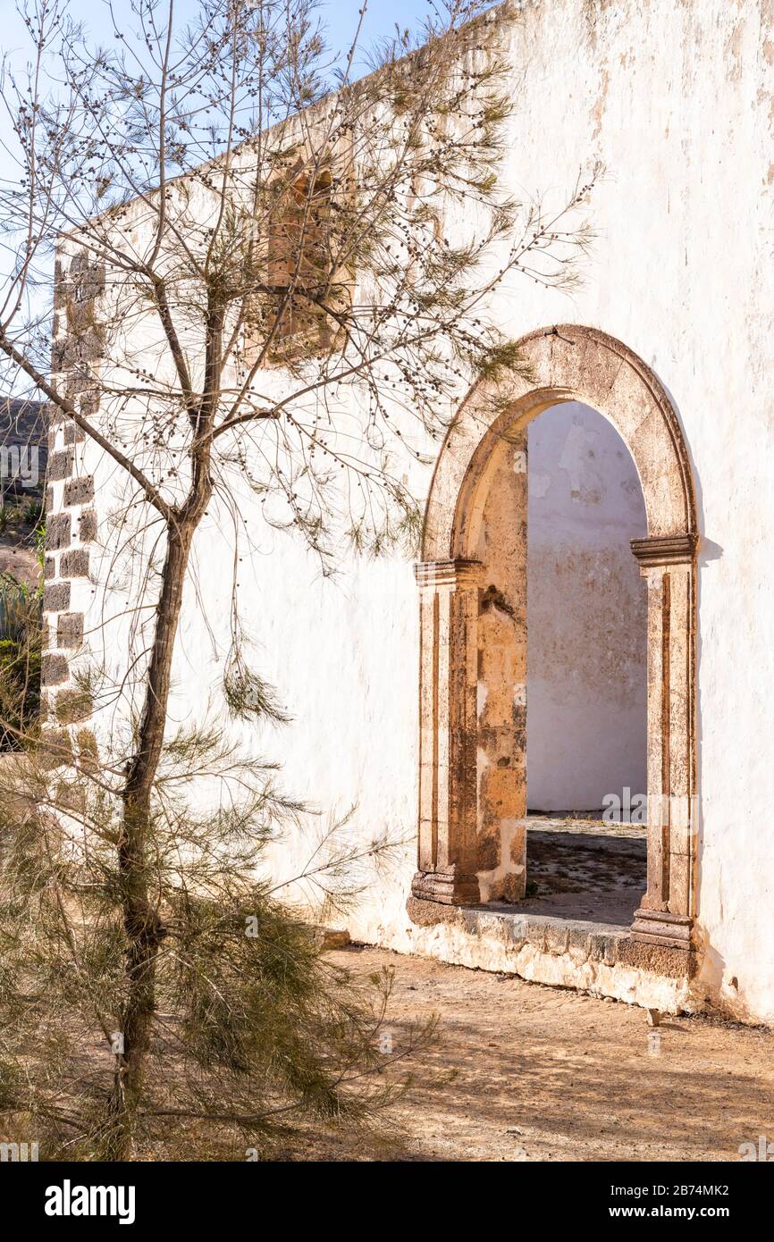 Ruins of the former Franciscan monastery or convent at Betancuria, the ...