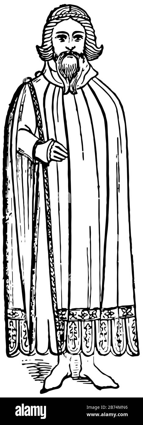 Black Prince under his voluminous mantle with its deeply jugged lower ...