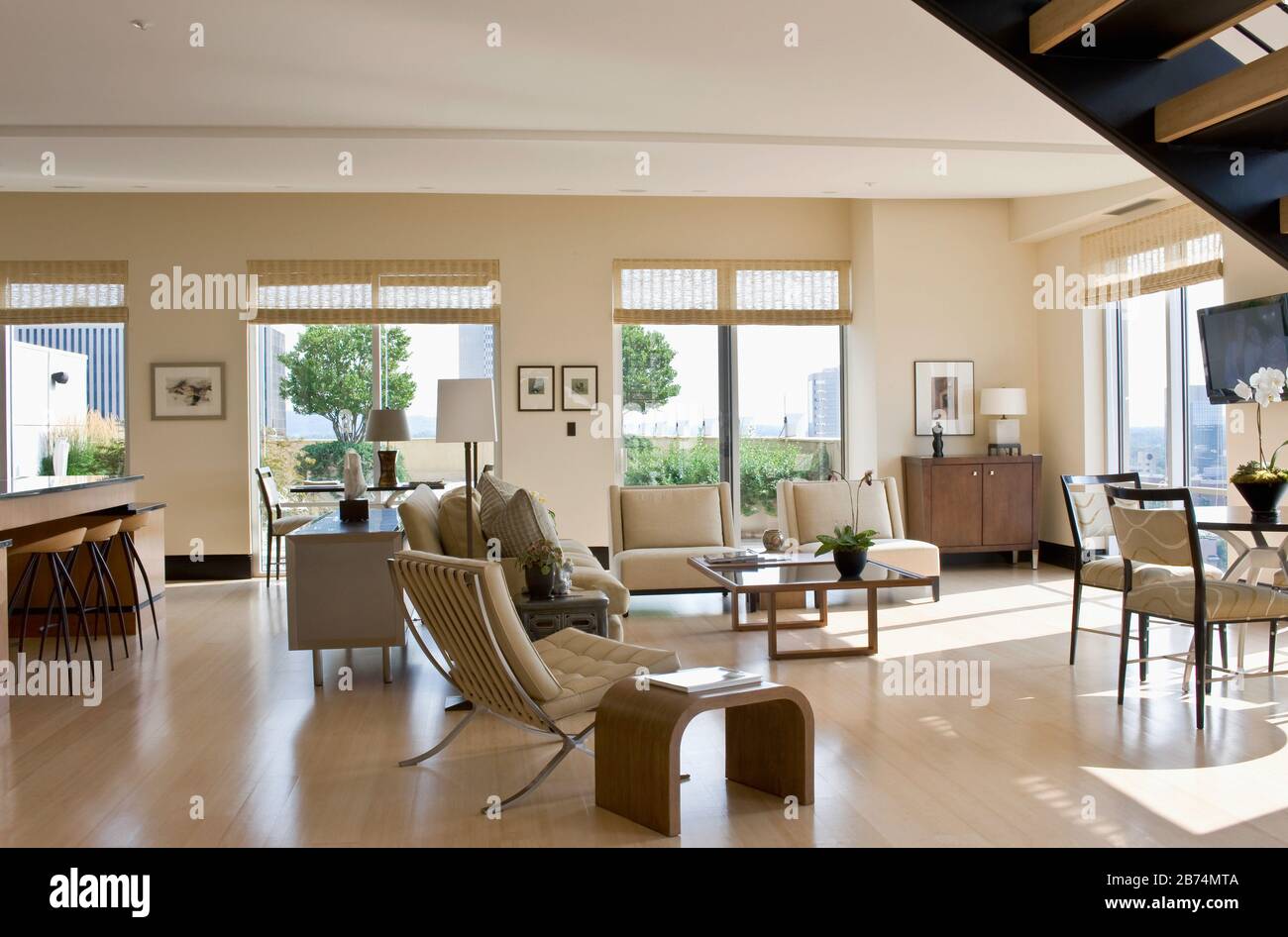 High end Contemporary home - open floor plan Stock Photo - Alamy