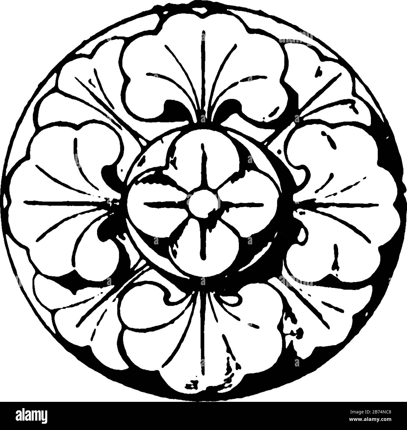 Rosette engraved Stock Vector Images - Alamy