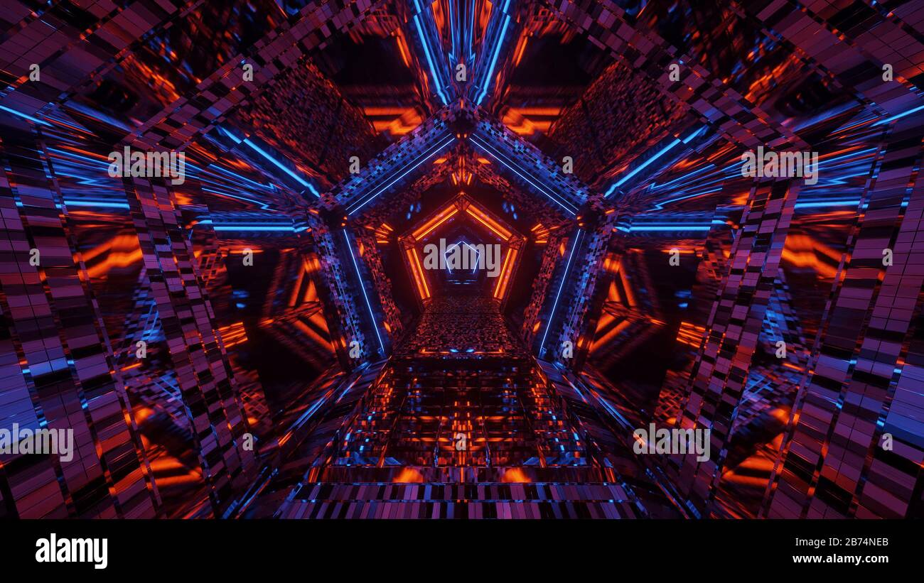 Cosmic environment with colorful neon laser lights Stock Photo - Alamy