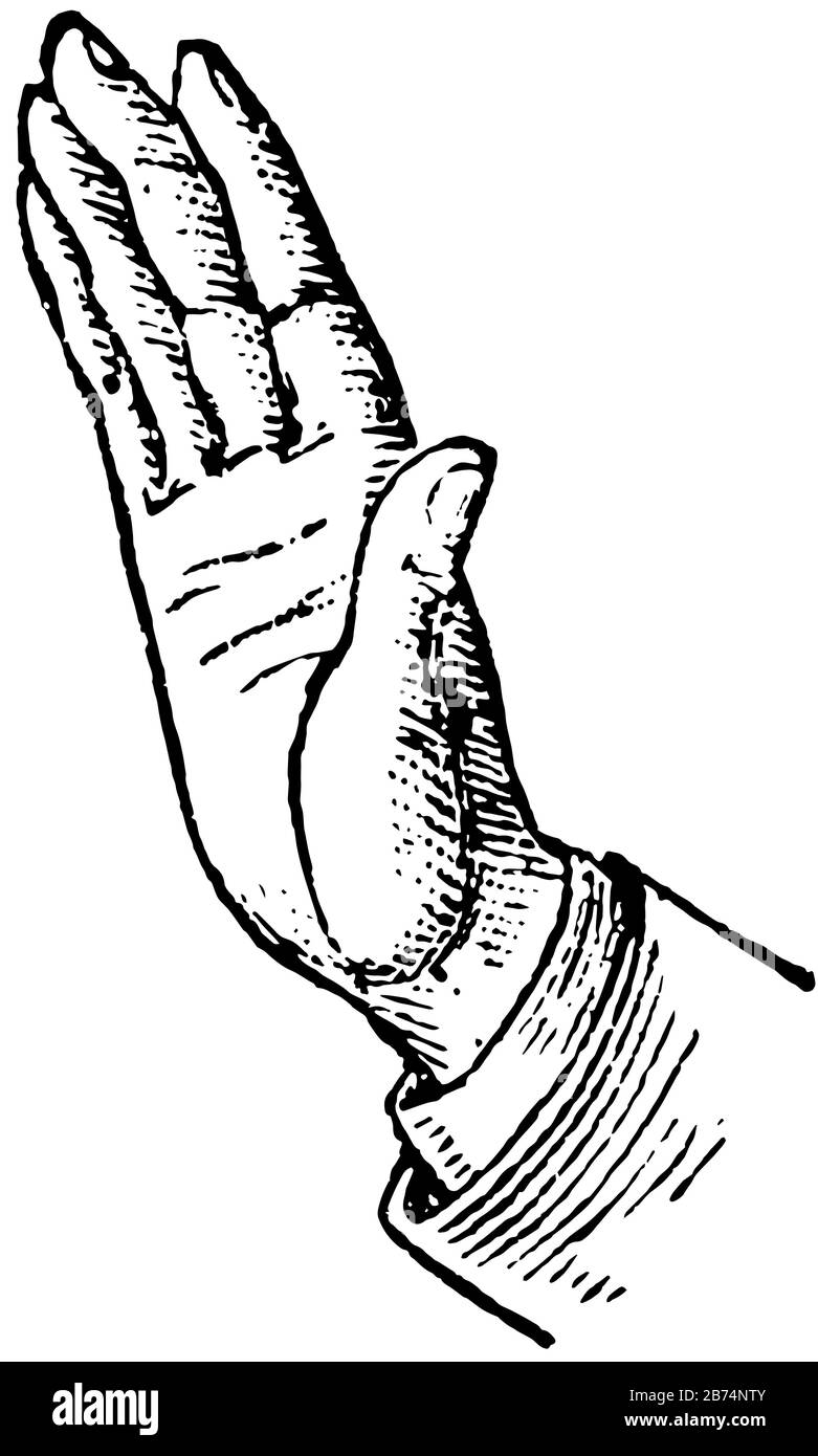 This picture represents the hands position in negation or denial ...