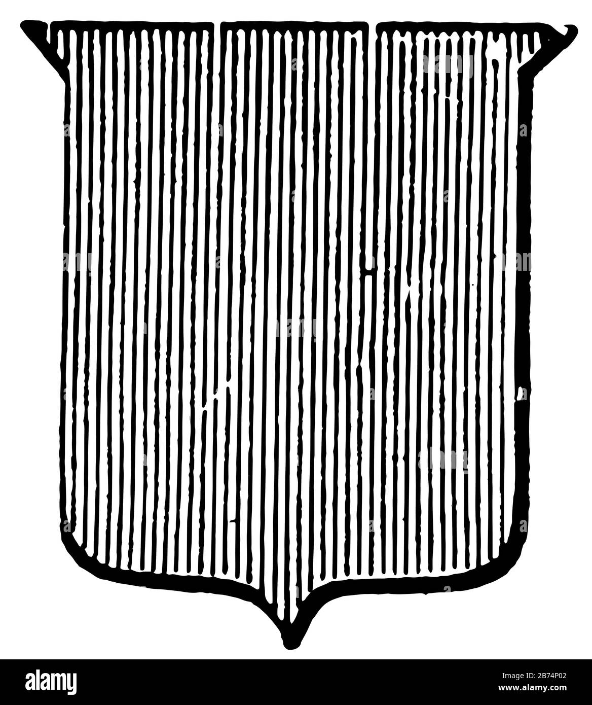 Gules are red represented on a shield, vintage line drawing or ...