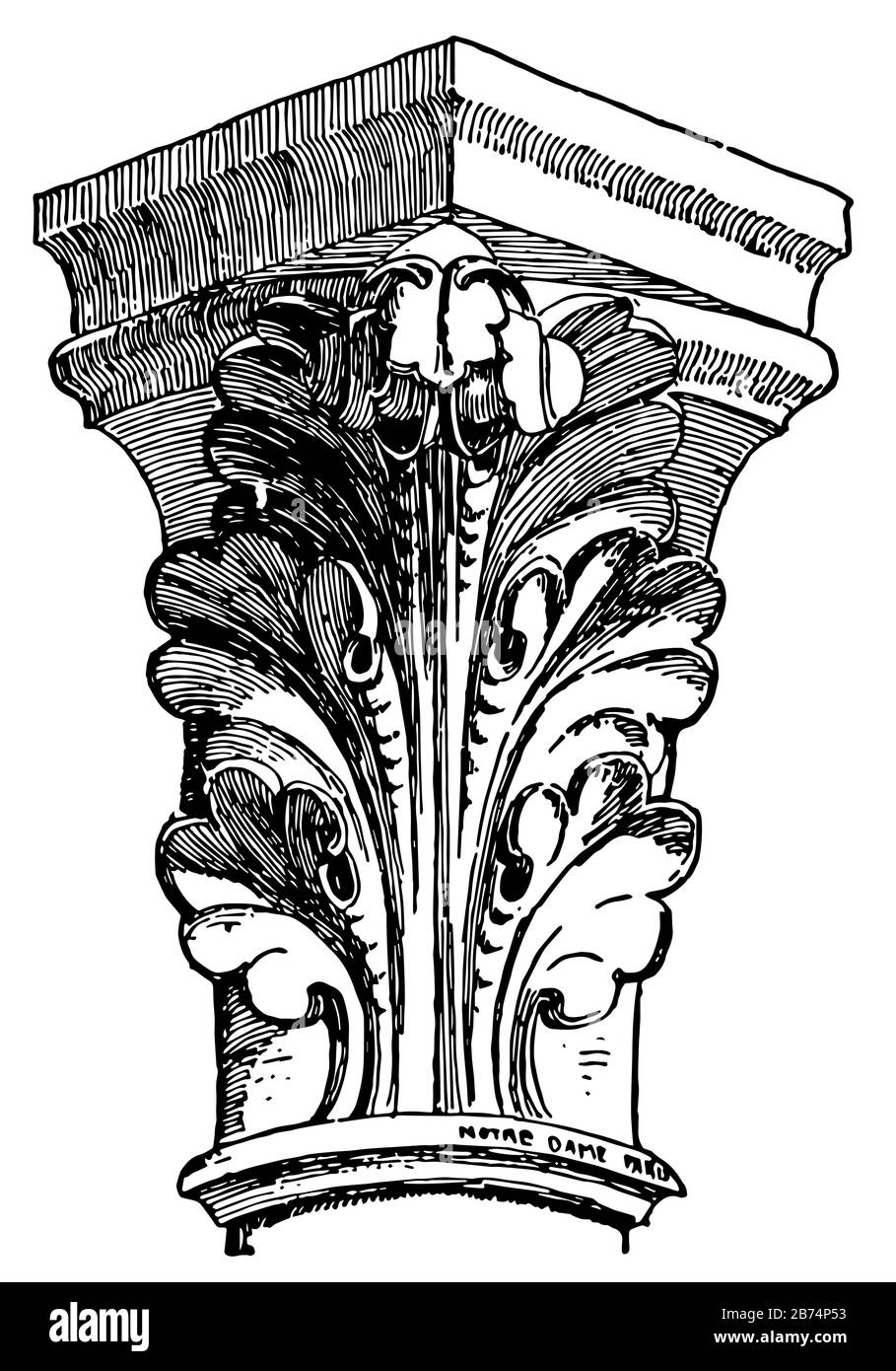 Capital, corner, leaf, colonnaded, monumental, buildings, vintage line ...