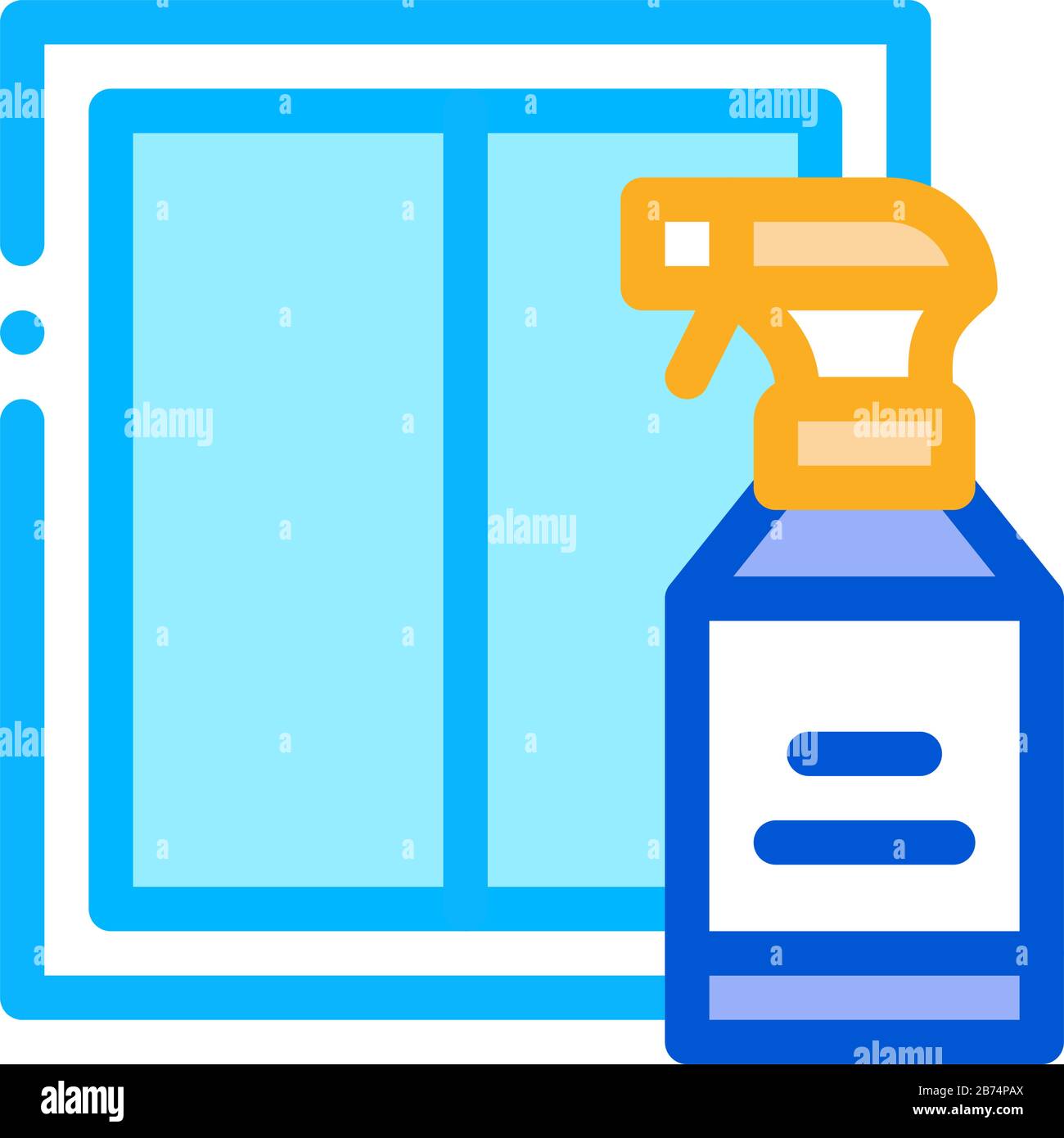 Glass Clean Spray Icon Vector Outline Illustration Stock Vector Image ...