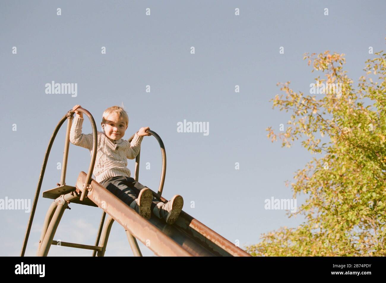 Going Down The Slide High Resolution Stock Photography and Images - Alamy