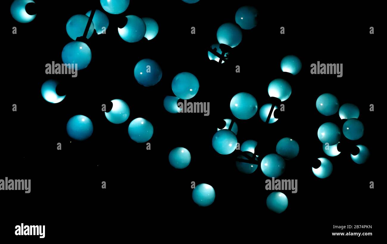 Spherical blue light fixture Stock Photo - Alamy