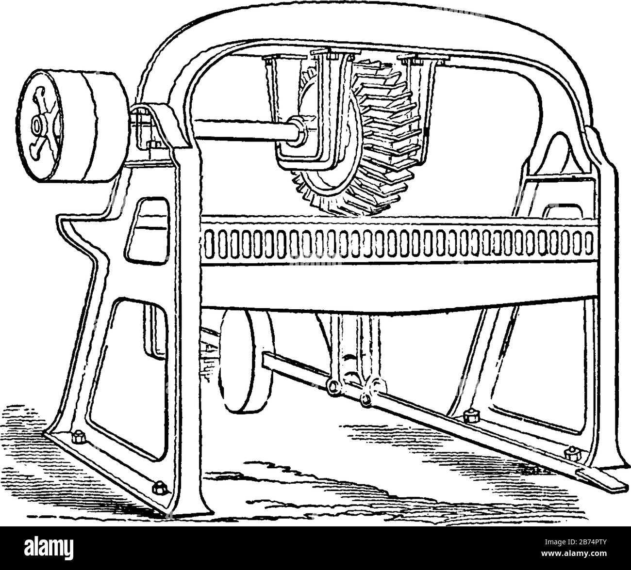 This illustration represents Striking Machine which consist of a drum ...