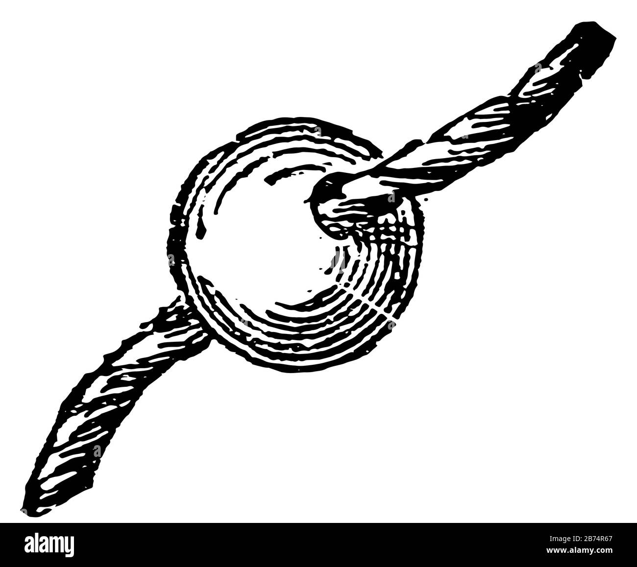 Bead is a little perforated ball, vintage line drawing or engraving ...