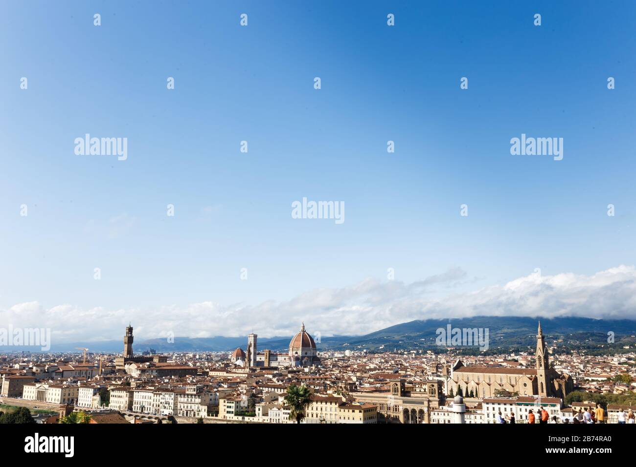 Panorama of Florence under the hot summer sun Stock Photo - Alamy