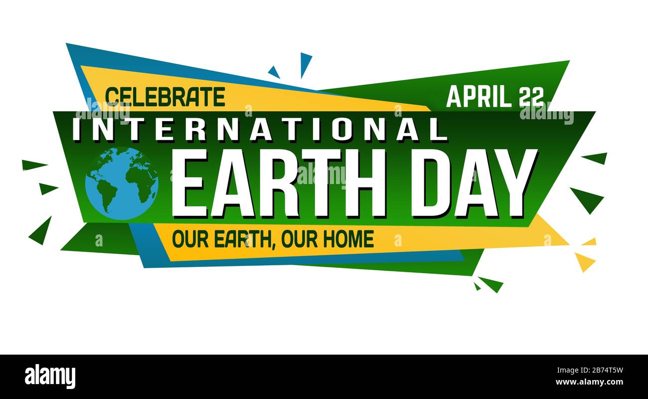 Illustration of an international earth day sign isolated on a white ...