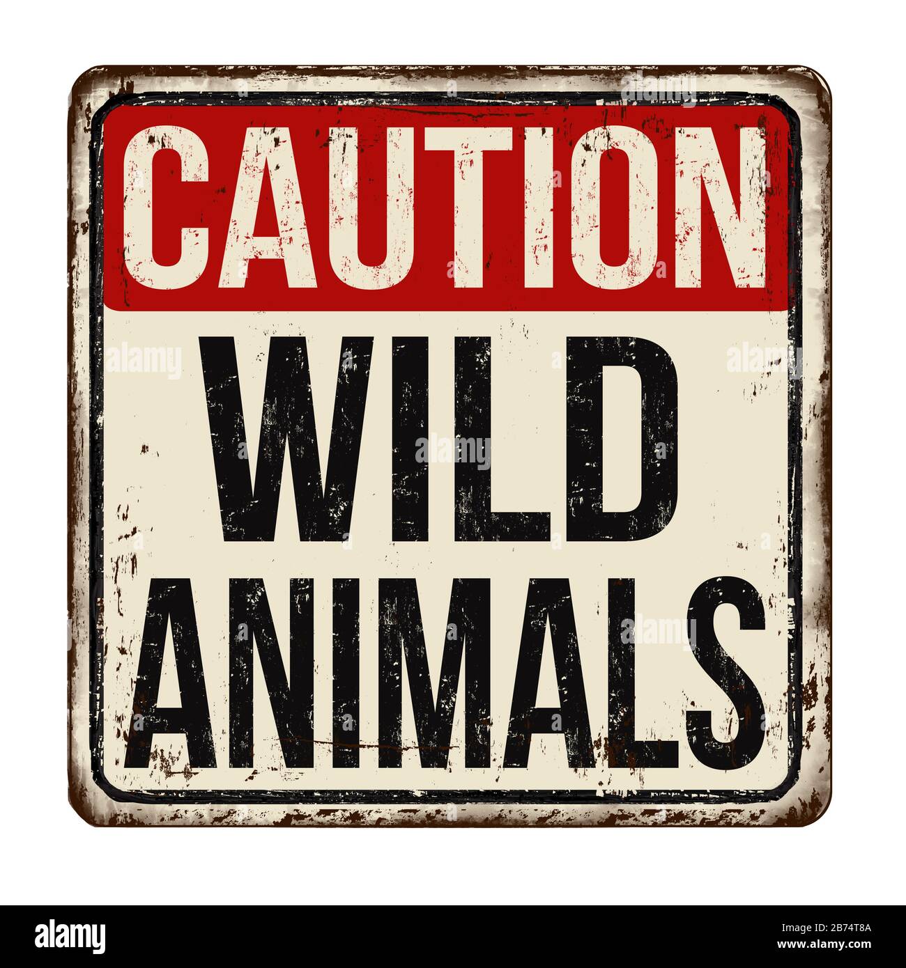 Warning sign animals Cut Out Stock Images & Pictures - Alamy