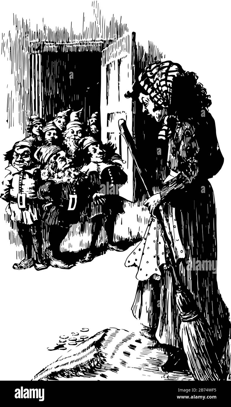 Minnie Grey, this picture shows a girl with dwarfs, a girl holding ...