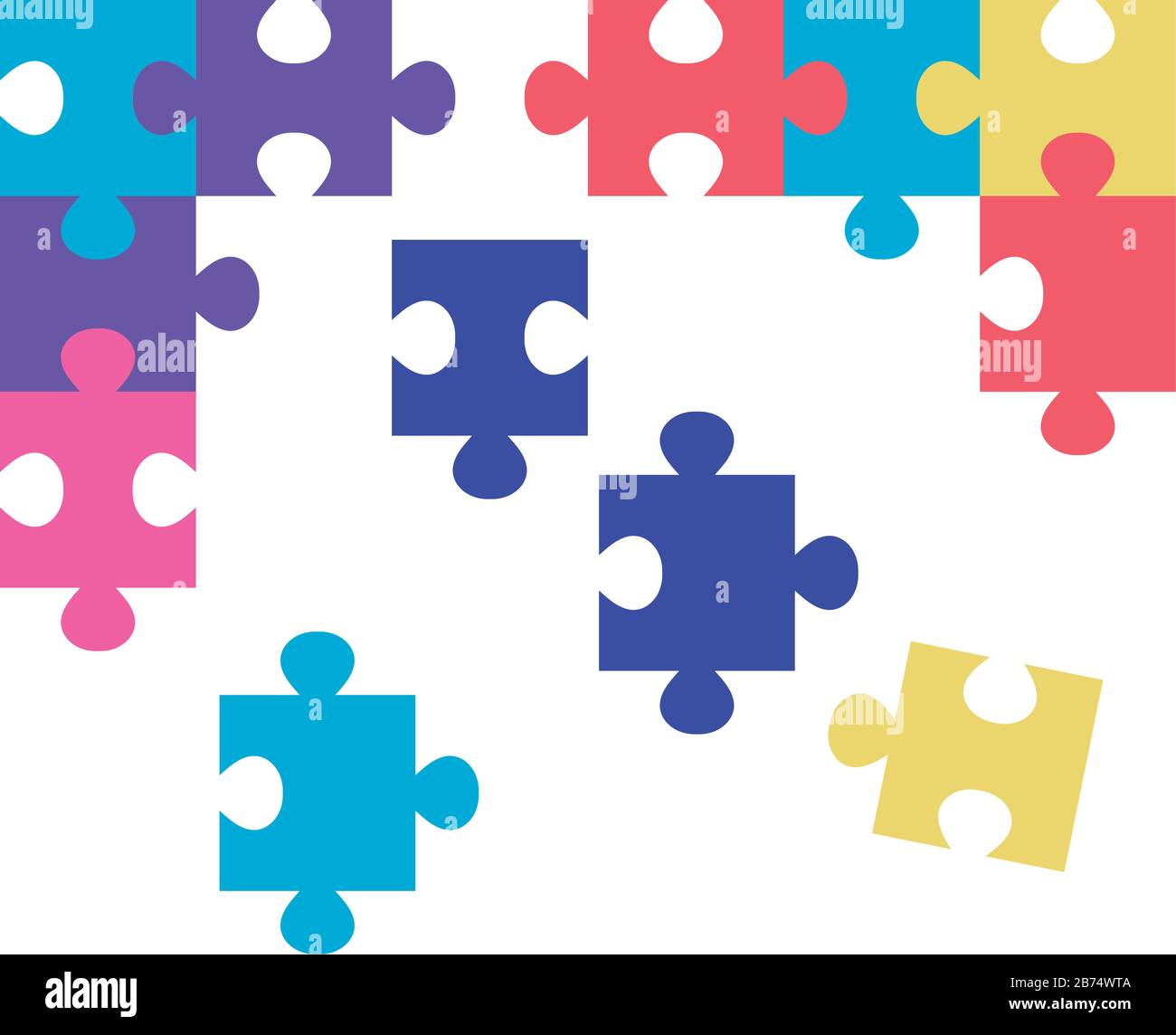 set of puzzle pieces icons Stock Vector Image & Art - Alamy