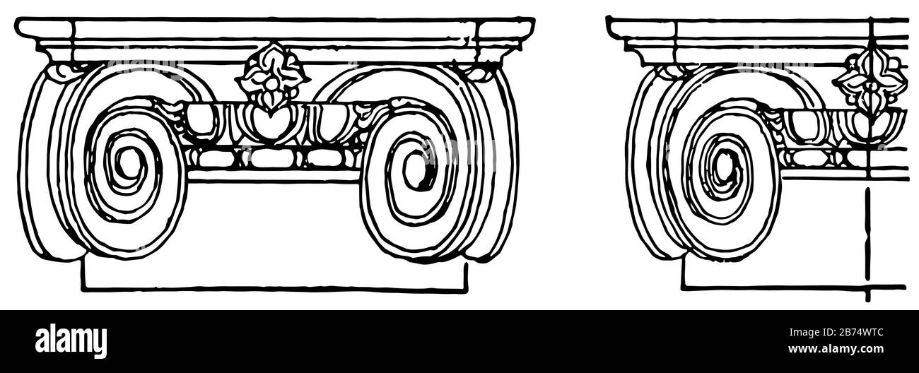 Ionic capital and shaft Stock Vector Images - Alamy