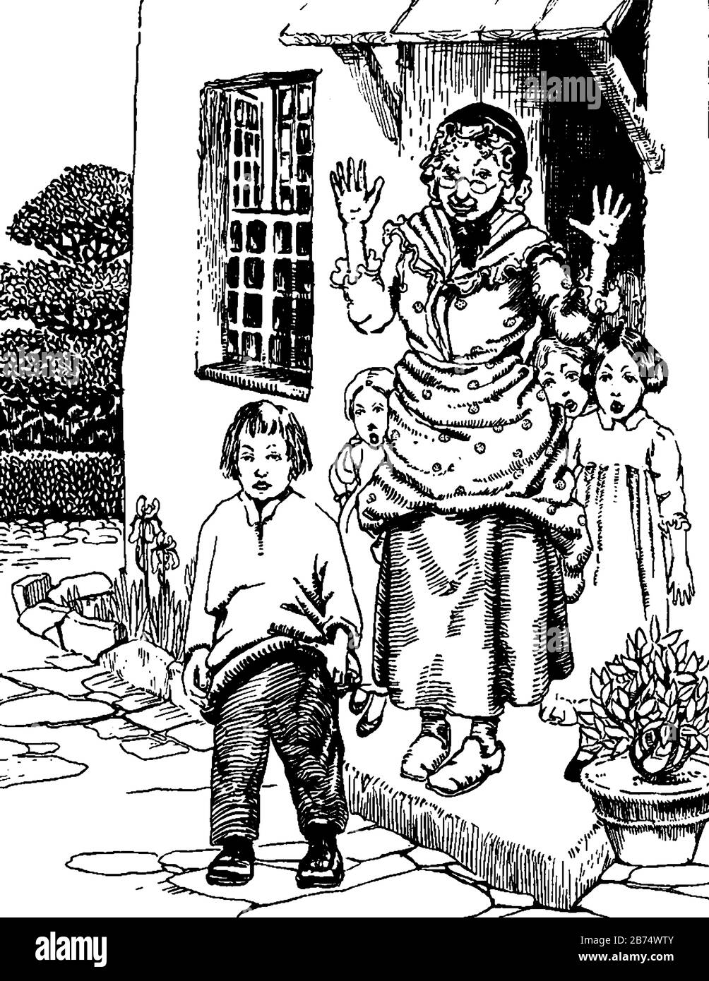 Girl Walking Away From Boy Drawing