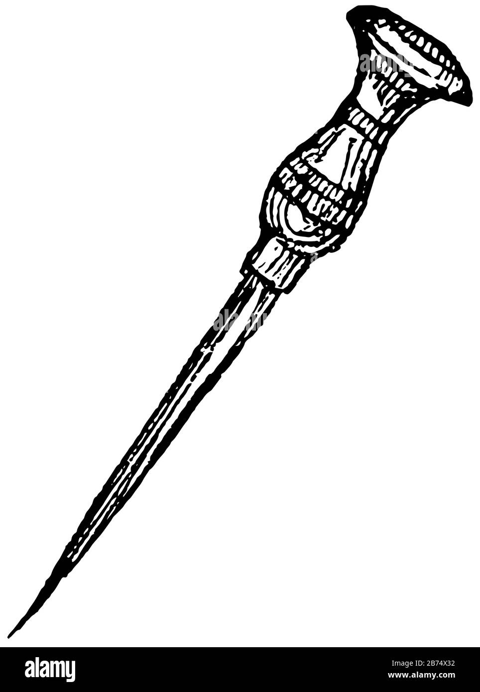 This illustration represents Bodkin which is a pointed instrument for ...