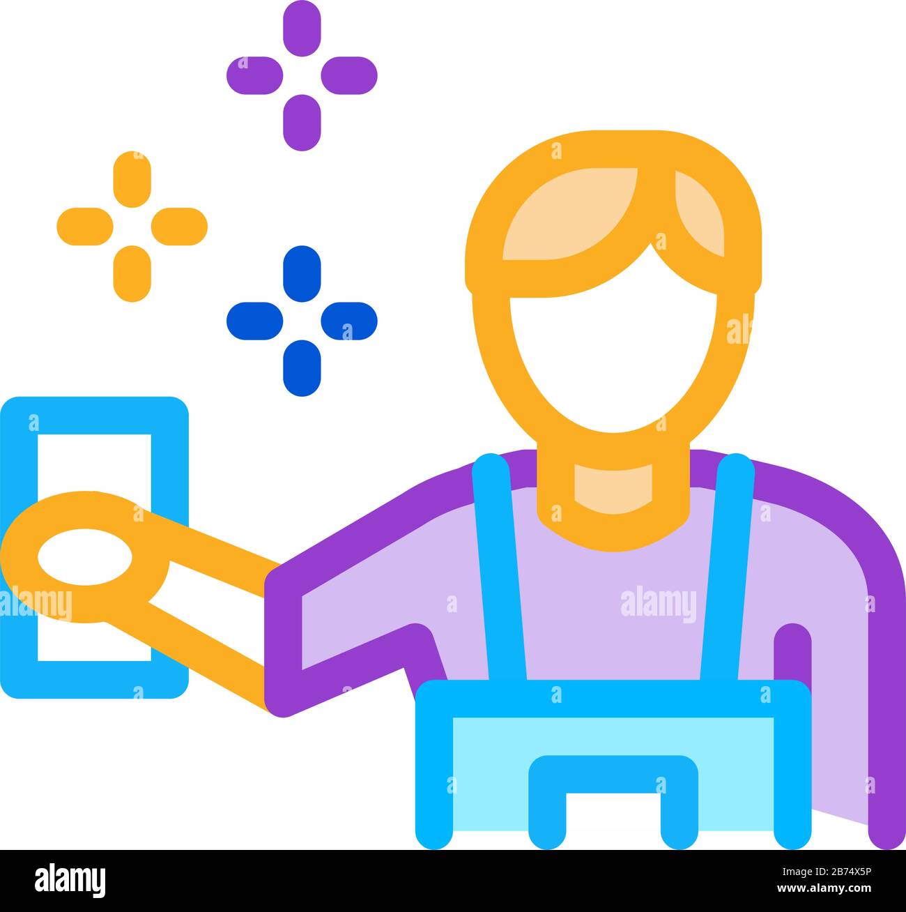 Human Cleaning Icon Vector Outline Illustration Stock Vector Image ...