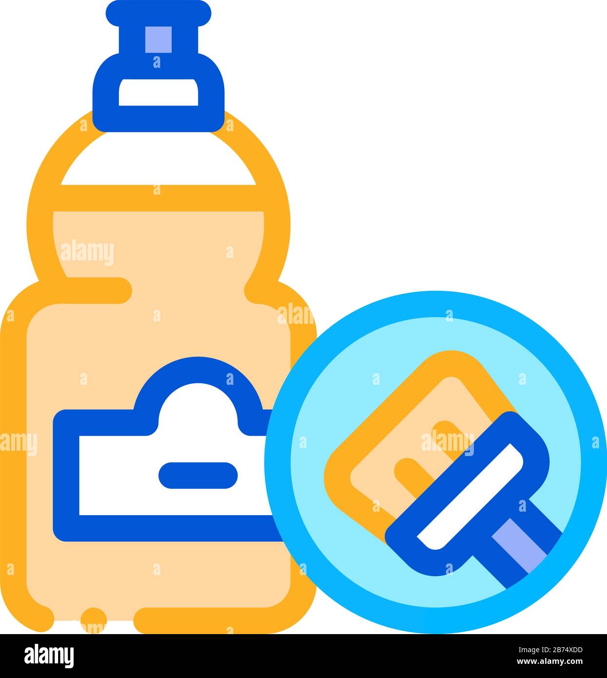 Liquid Bottle Icon Vector Outline Illustration Stock Vector Image & Art ...