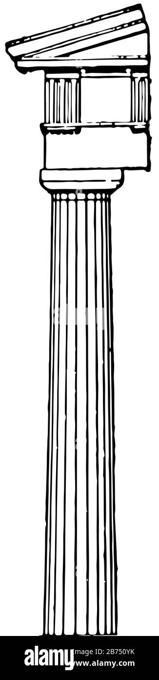 Doric greek column Black and White Stock Photos & Images - Alamy