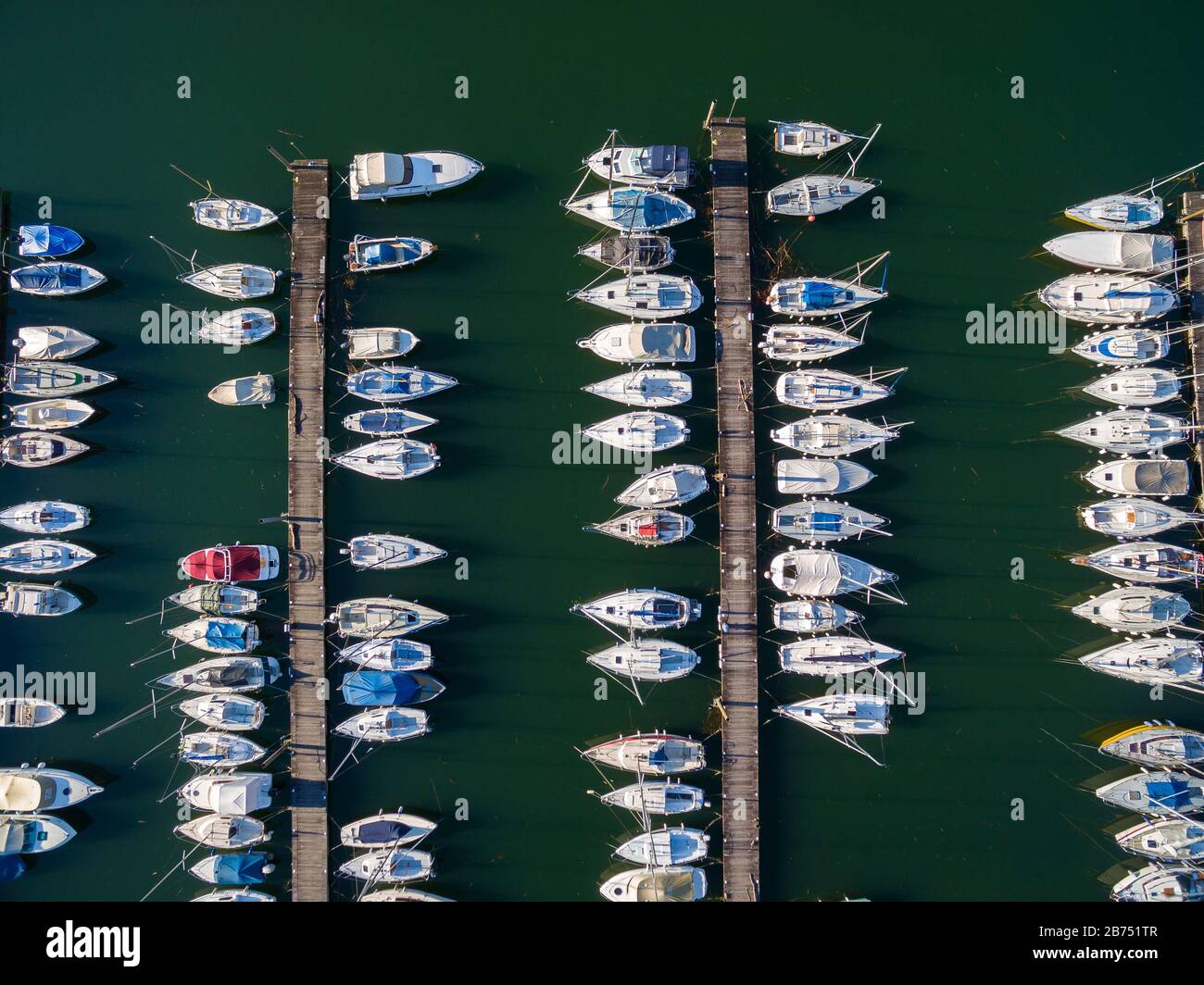 Aerial view white sailboats yachts hi-res stock photography and images ...